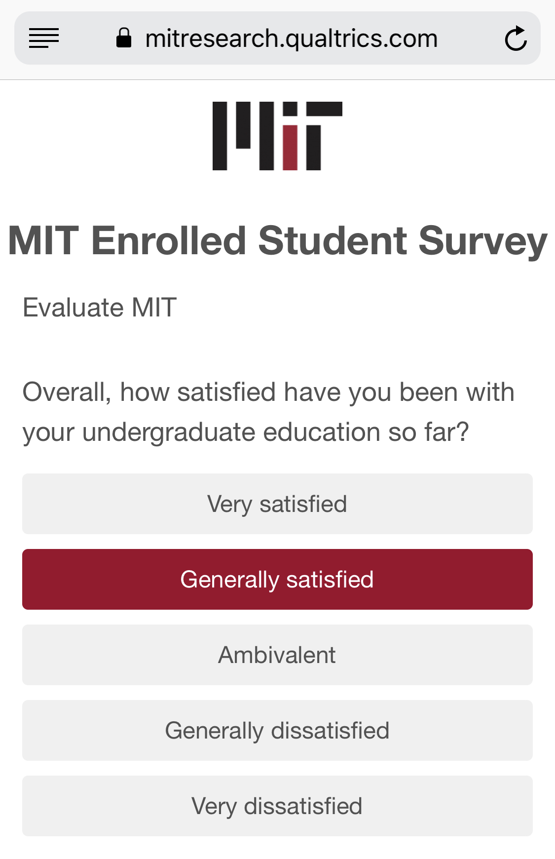 Evaluate your MIT Student Experience | MIT Admissions
