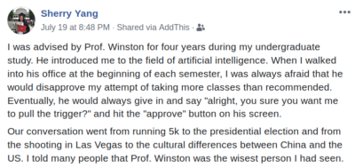 A Mentor to Remember – Patrick Winston (1943-2019) | MIT Admissions