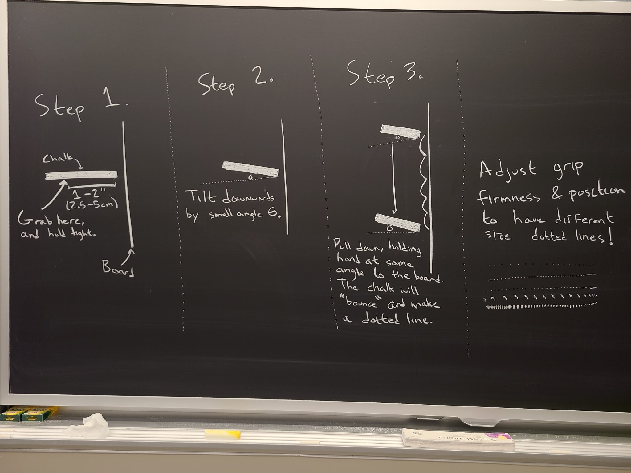 how to draw dotted lines on chalkboards, mit style | MIT Admissions